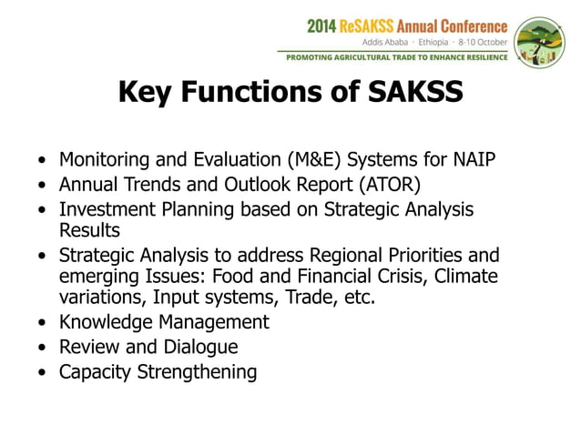 The Establishment of Country SAKSS Platforms in West Africa | PPTX
