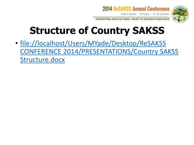 The Establishment of Country SAKSS Platforms in West Africa | PPTX