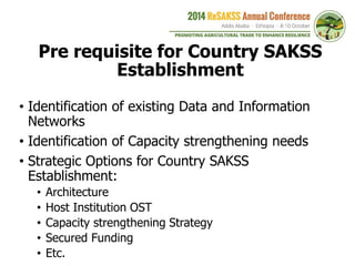 The Establishment of Country SAKSS Platforms in West Africa | PPTX
