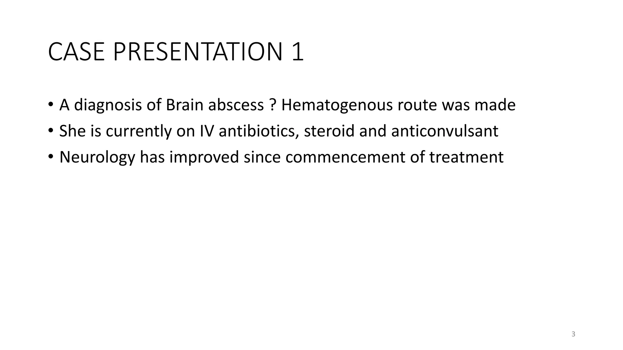 Presentations and management of intracranial abscess | PDF