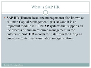 Introduction to SAP-HR | PPTX