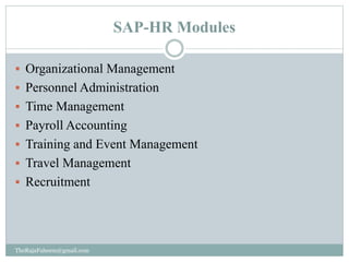 Introduction to SAP-HR | PPTX