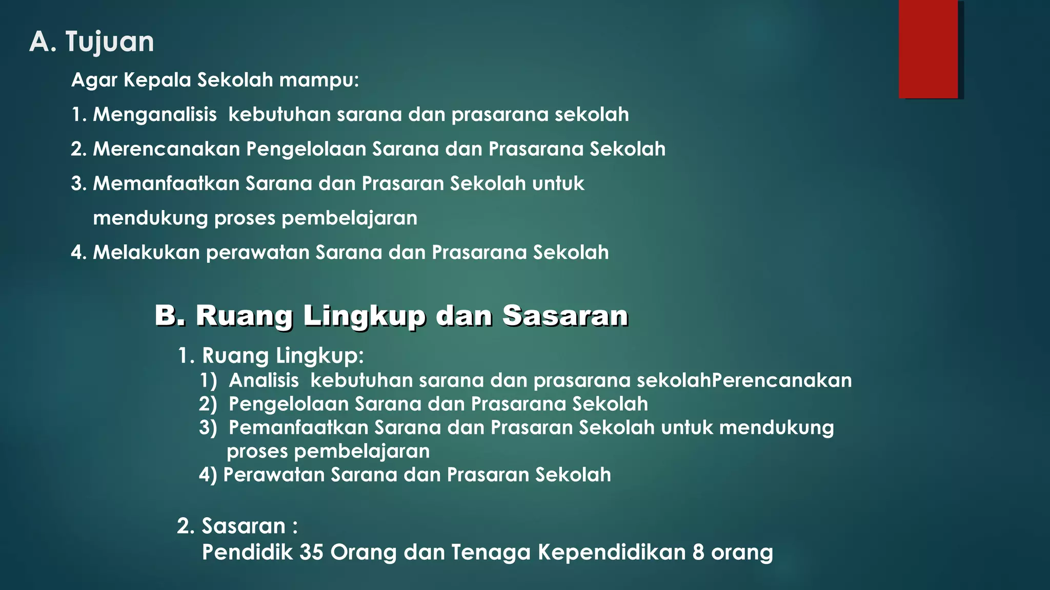 Presentation sarpras | PPT
