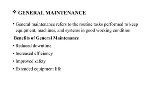 WHO and ICH-GMP Guidelines For Machine Maintenance | PPTX