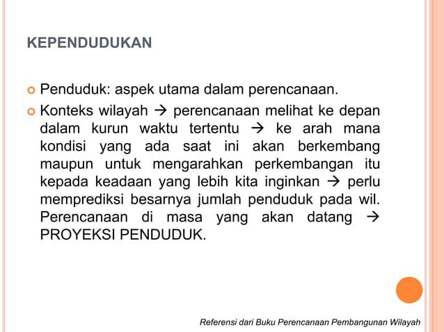 PROYEKSI PENDUDUK | PPTX