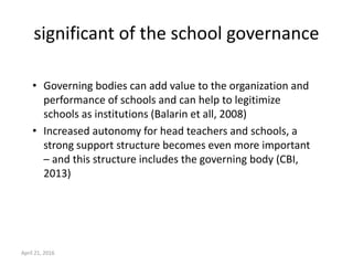 Presentation school governance | PPTX