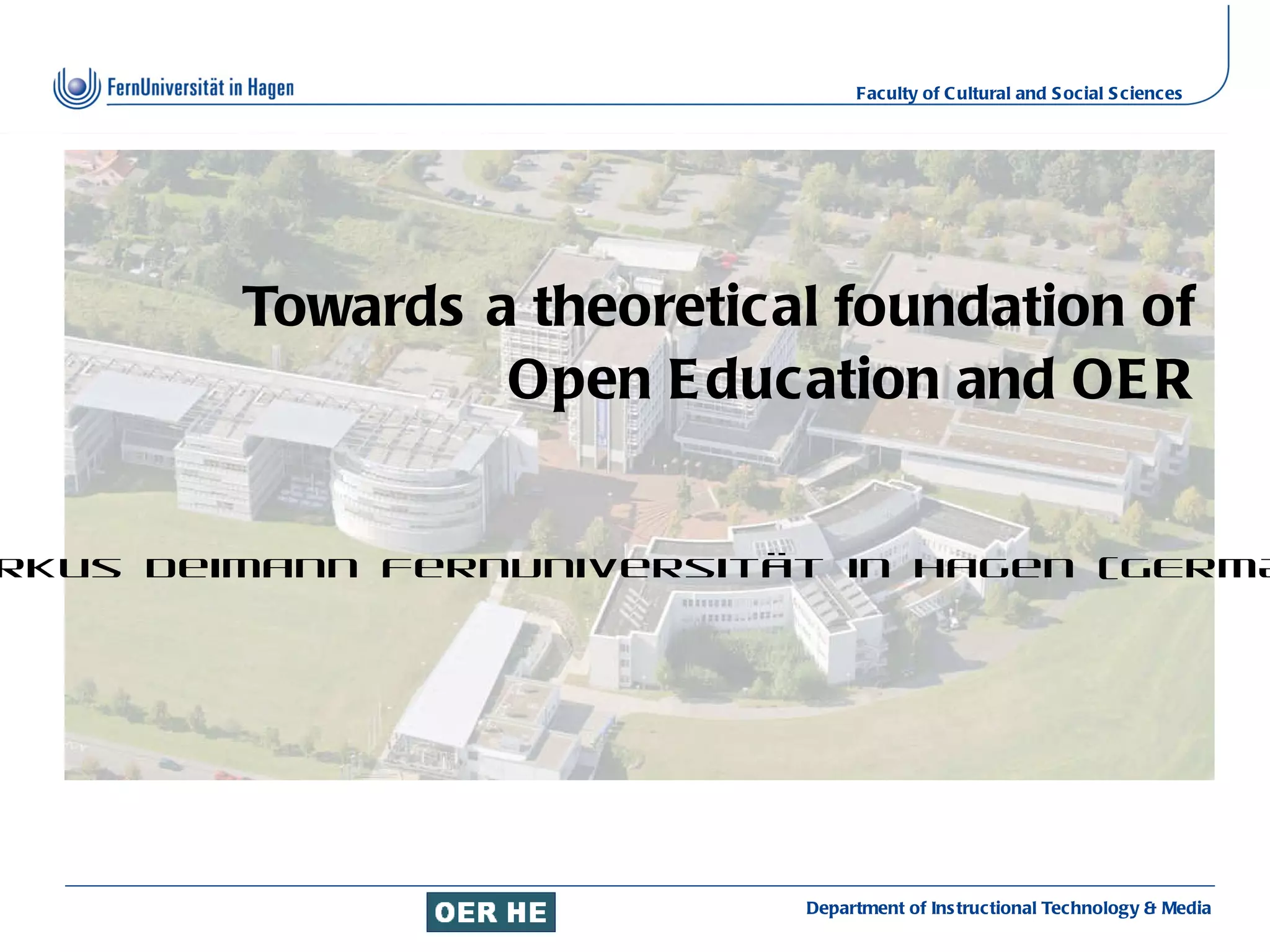 Presentation SCORE Workshop | ODP | Education
