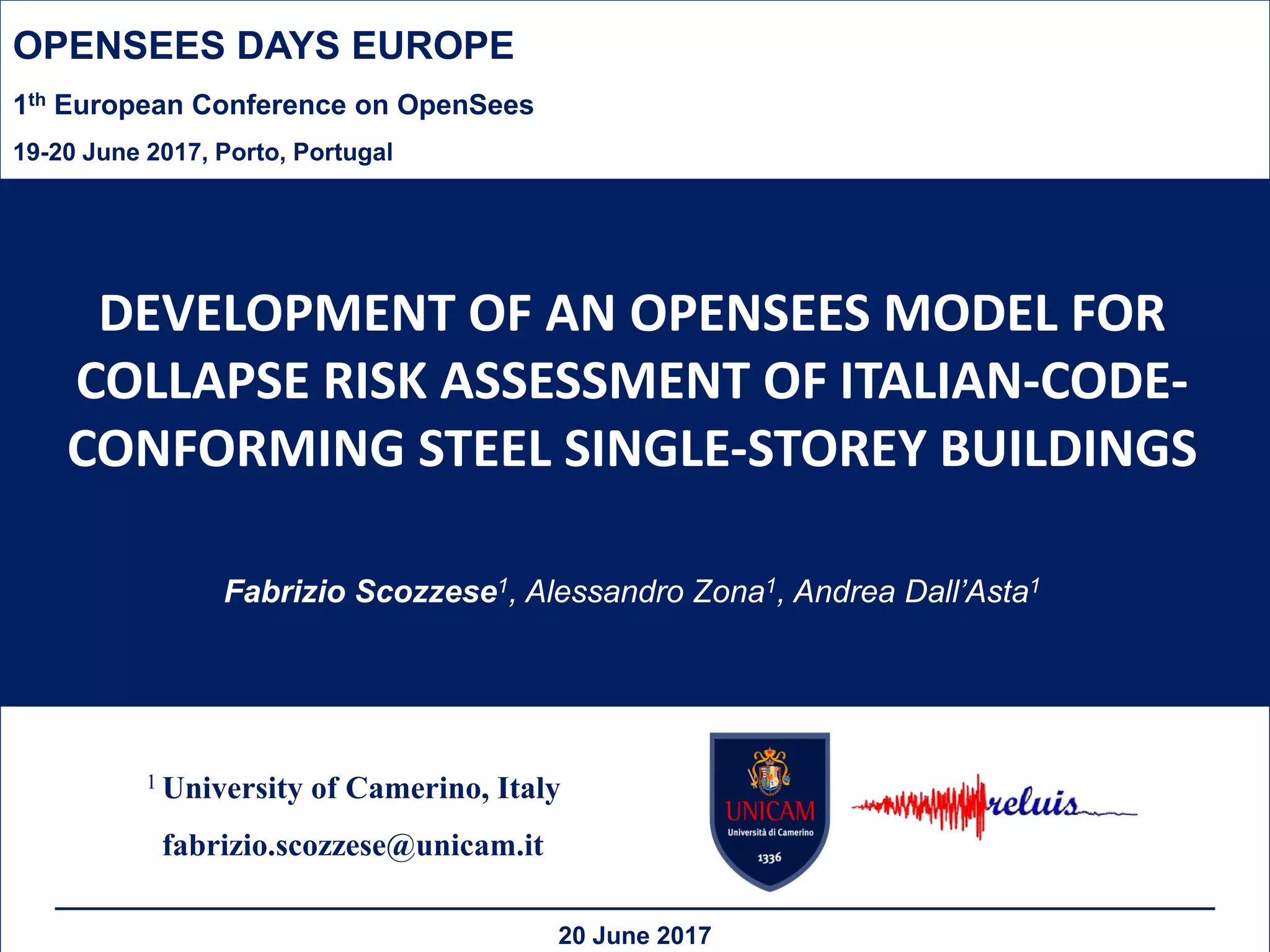 Development of an OpenSees model for collapse risk assessment of ...