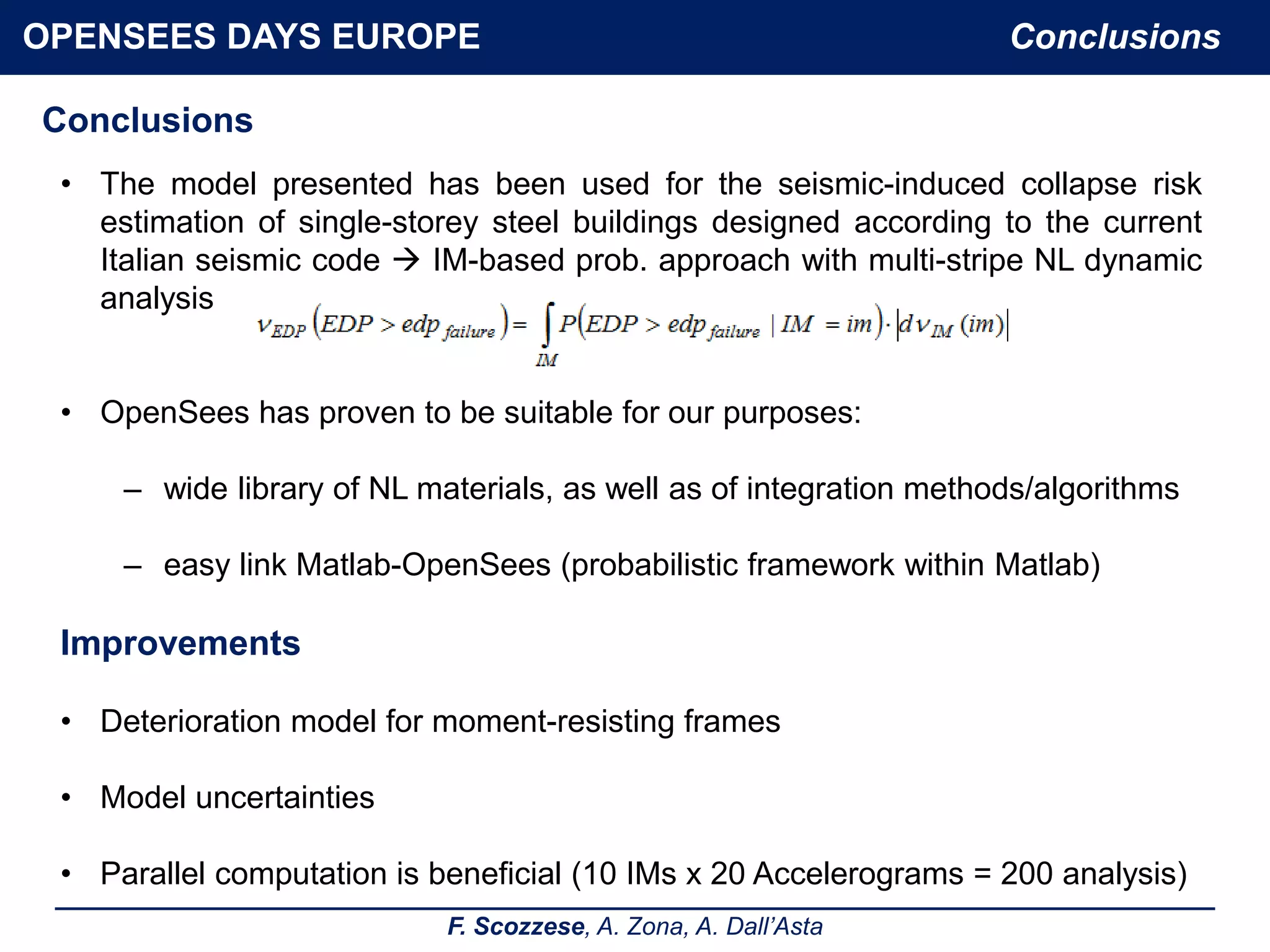 Development of an OpenSees model for collapse risk assessment of ...