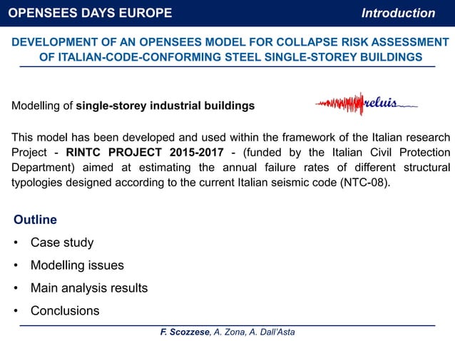 Development of an OpenSees model for collapse risk assessment of ...