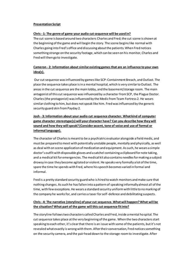 Presentation Script | PDF