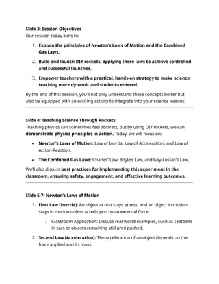 Presentation Script for science intruction | PDF