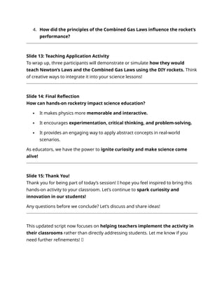 Presentation Script for science intruction | PDF