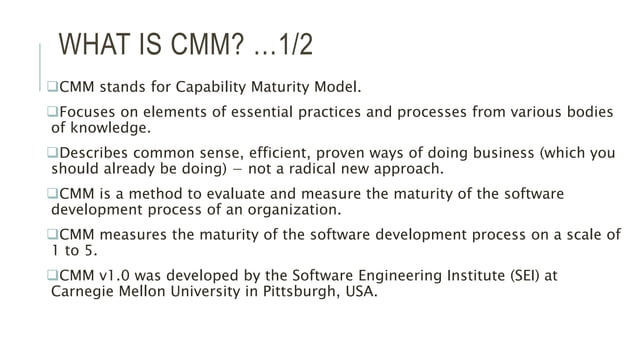 presentations_Day 3 & 4-Capability Maturity Model Integration (CMMI).pptx