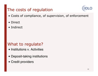 The regulation of microfinance | PDF