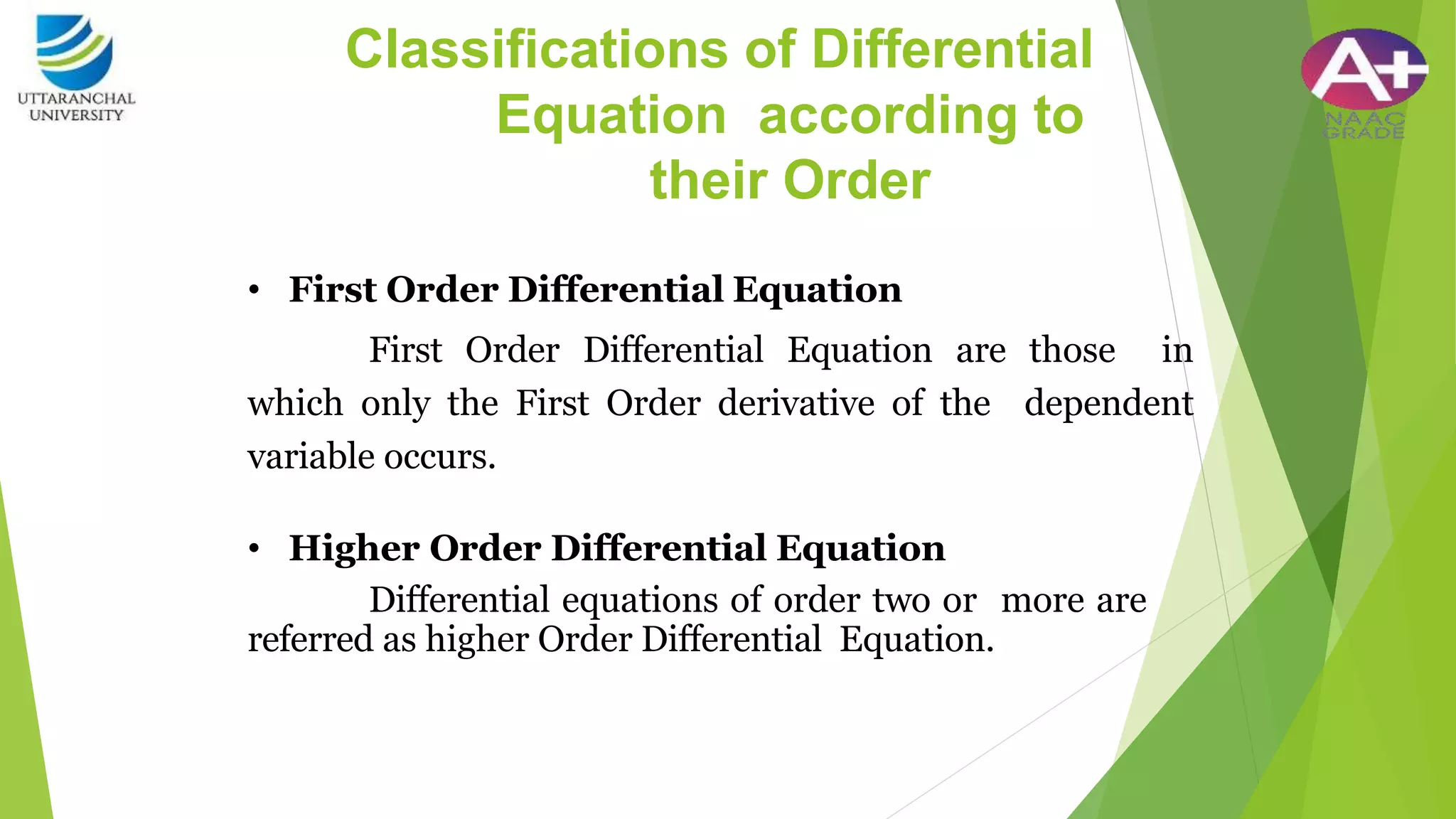 Presentations Differential equation.pptx | Programming Languages | Computing