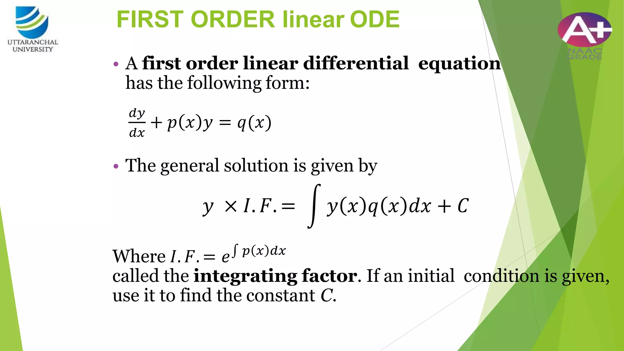 Presentations Differential equation.pptx | Programming Languages ...
