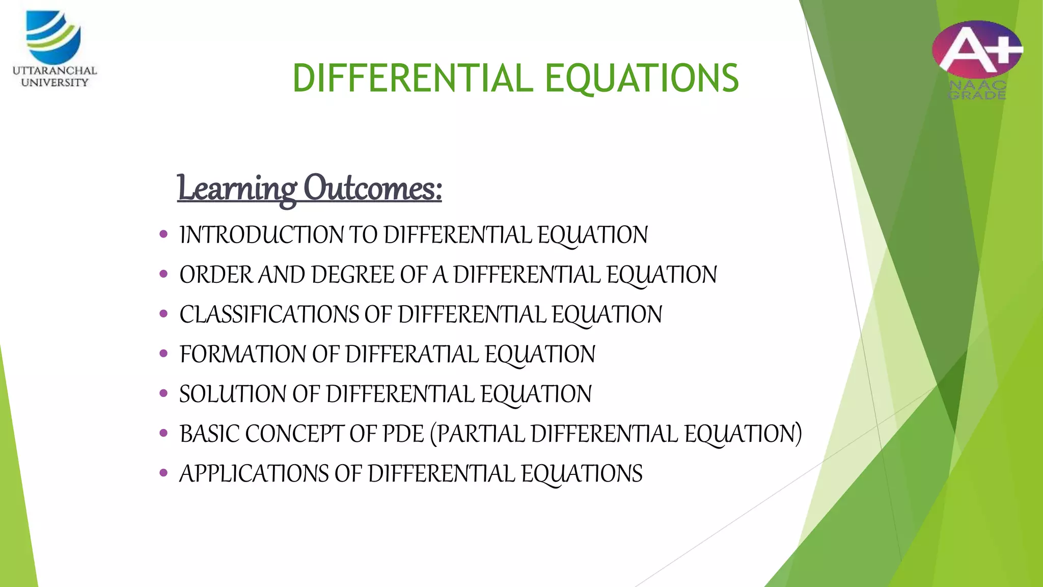 Presentations Differential equation.pptx | Programming Languages | Computing
