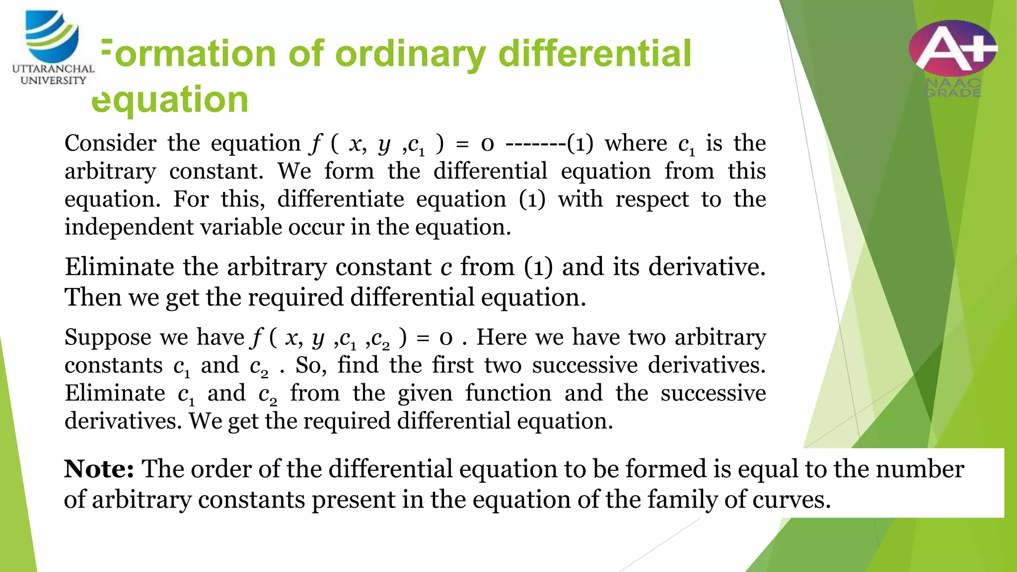 Presentations Differential equation.pptx | Programming Languages | Computing