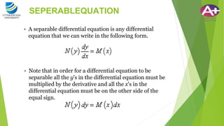 Presentations Differential equation.pptx | Programming Languages | Computing