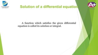 Presentations Differential equation.pptx | Programming Languages | Computing