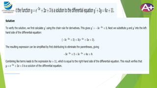 Presentations Differential equation.pptx | Programming Languages | Computing
