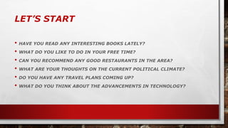 Advanced conversation Topics | PPTX