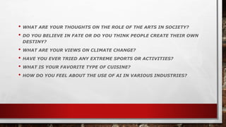 Advanced conversation Topics | PPTX