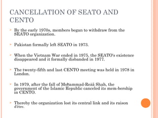 Presentation seato and cento presentation (1) | PPT