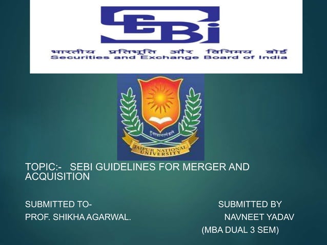 Presentation sebi | PPT