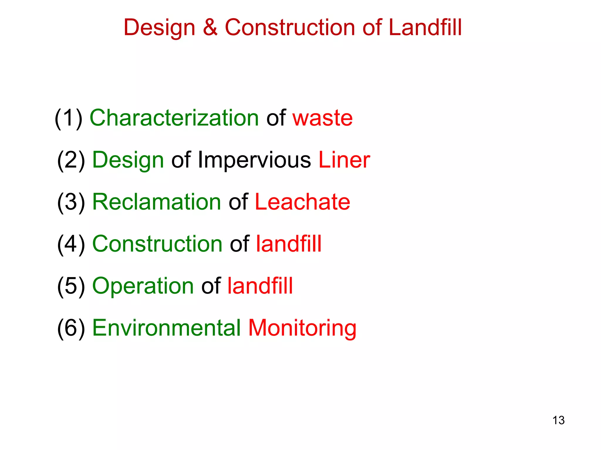 Design & construction of secure waste landfill | PDF