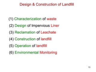 Design & construction of secure waste landfill | PDF