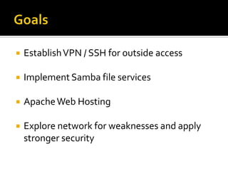 Setup and Security of Home Server | PPT