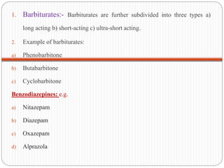 Sedatives and Hypnotics | PDF
