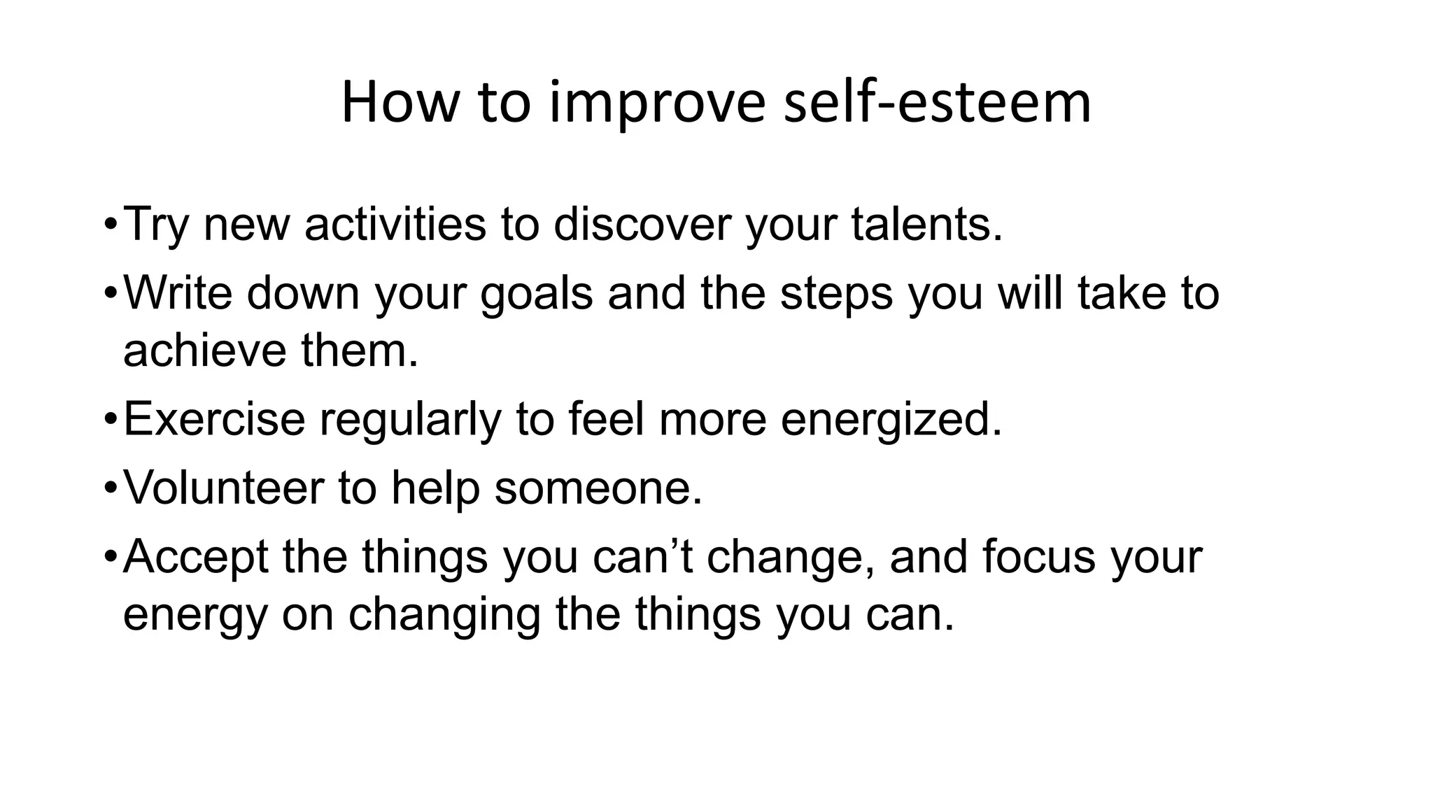 Self Esteem Ppt