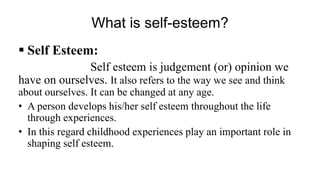 self esteem | PPT