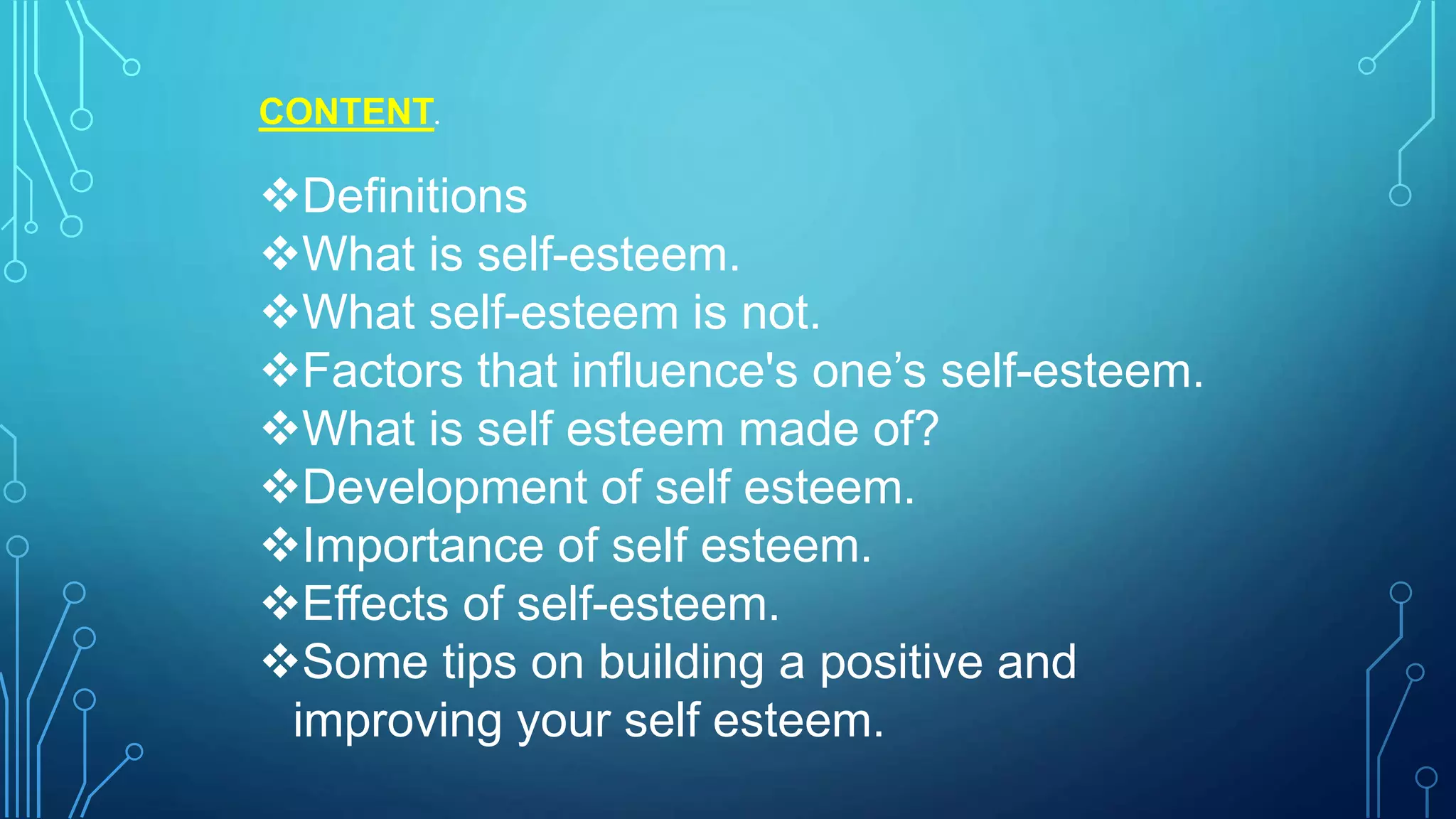 Presentation self esteem | PPTX