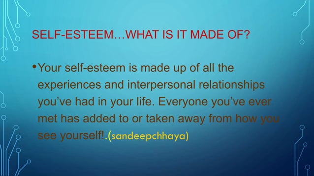 Presentation self esteem | PPTX