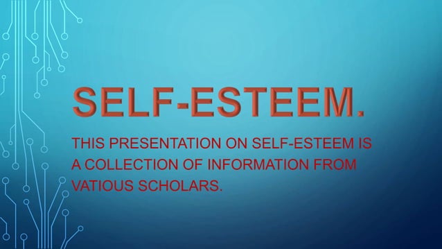 Presentation self esteem | PPTX