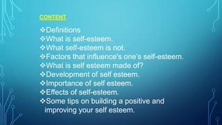 Presentation self esteem | PPTX