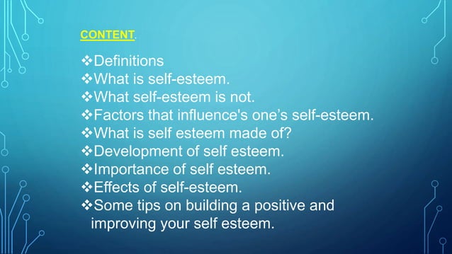 Presentation self esteem | PPTX