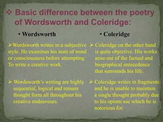 Wordsworth and Coleridge : Their Poetic creed | PPTX