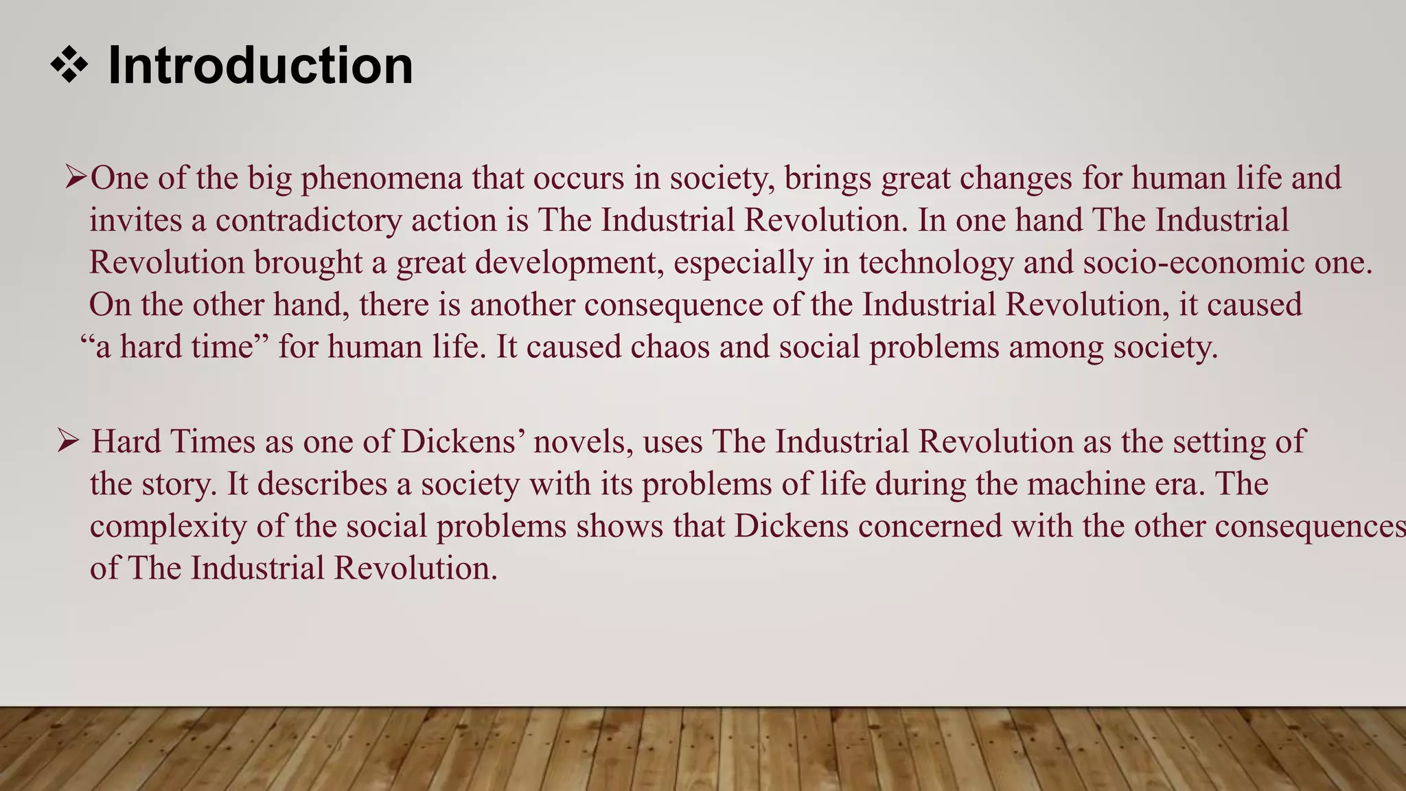 Charles Dickens’ view of the Industrial Revolution as Reflected in Hard ...