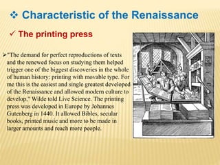 The Renaissance : The ‘Rebirth’- of Science & Culture. | PPTX
