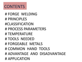 FORGE WELDING | PPTX