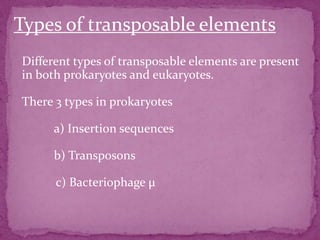 TRANSPOSABLE ELEMENTS | PPTX
