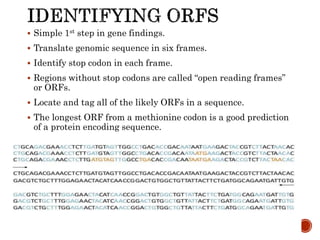 prediction methods for ORF | PPTX