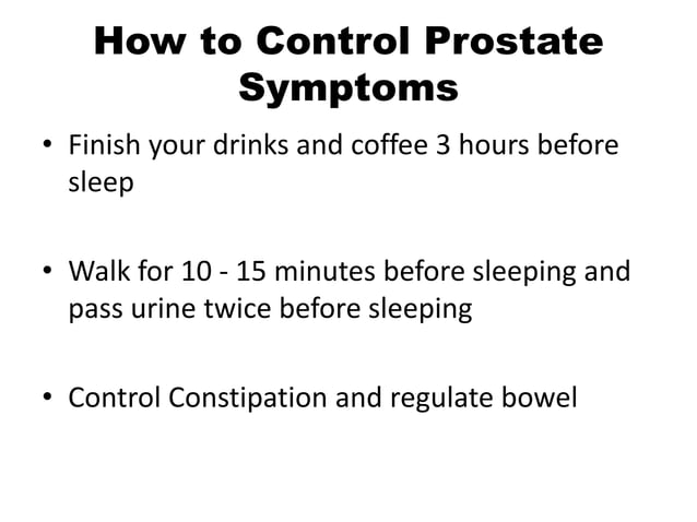 Non medical Management of Prostate - Visual | PPT
