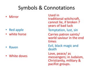 Semiotics of Snow White & The Huntsman | PPT