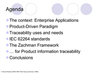 Hervé Panetto. A framework for analysing product information ...
